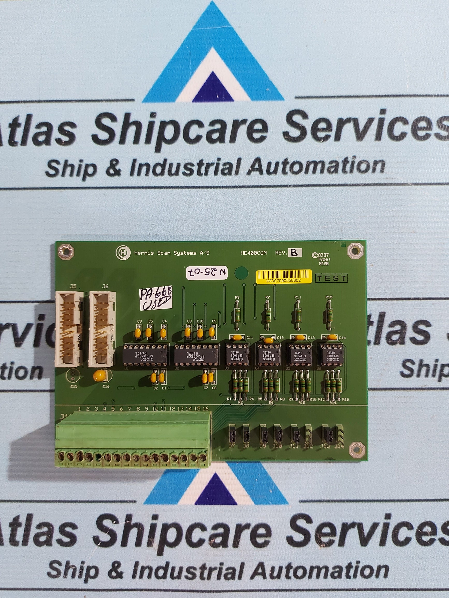 HERNIS SCAN SYSTEM HE400CON REV.B PCB CARD – Atlas Shipcare Services