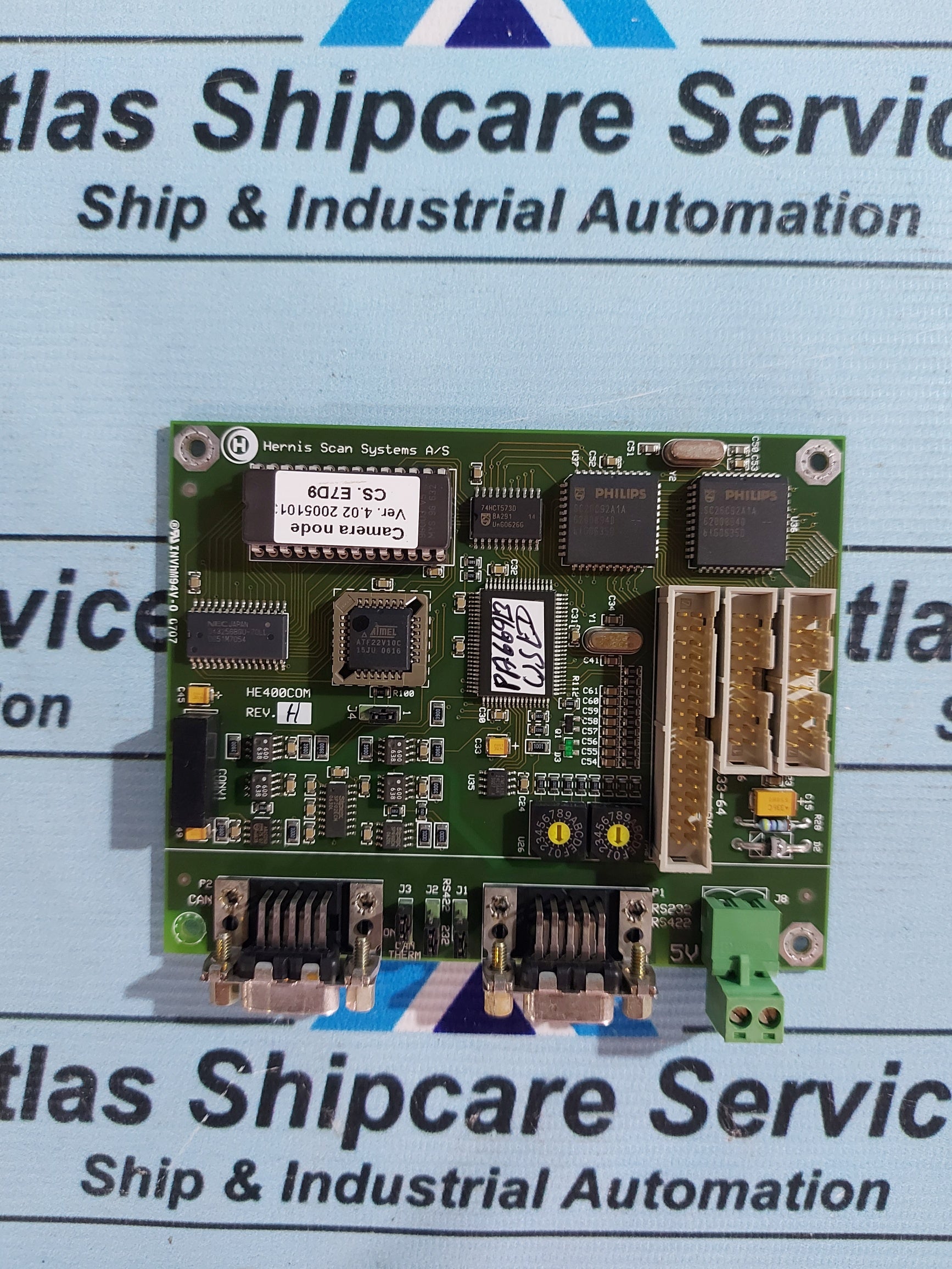HERNIS SCAN SYSTEMS HE400COM REV.H PCB CARD – Atlas Shipcare Services