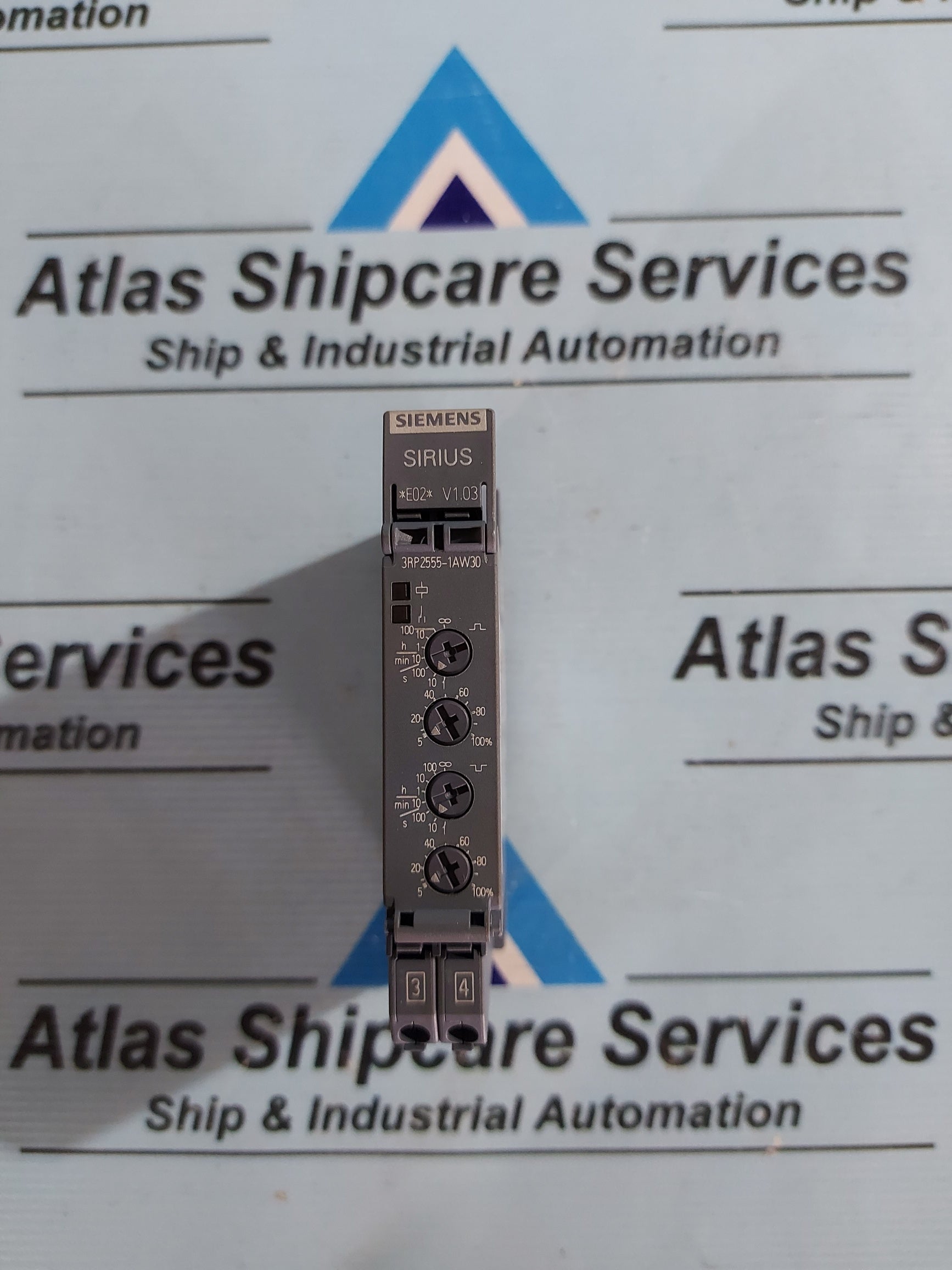 SIEMENS SIRIUS 3RP2555-1AW30 TIME RELAY V1.03 – Atlas Shipcare Services