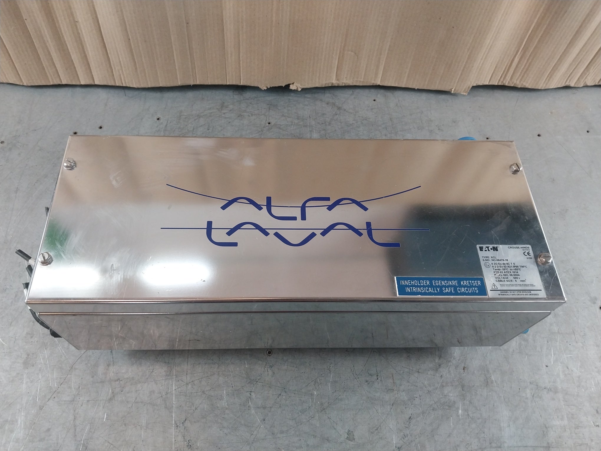 ALFA LAVAL EATON XCL EXPLOSION PROOF ENCLOSURE BOX 690V 6mm2 – Atlas ...