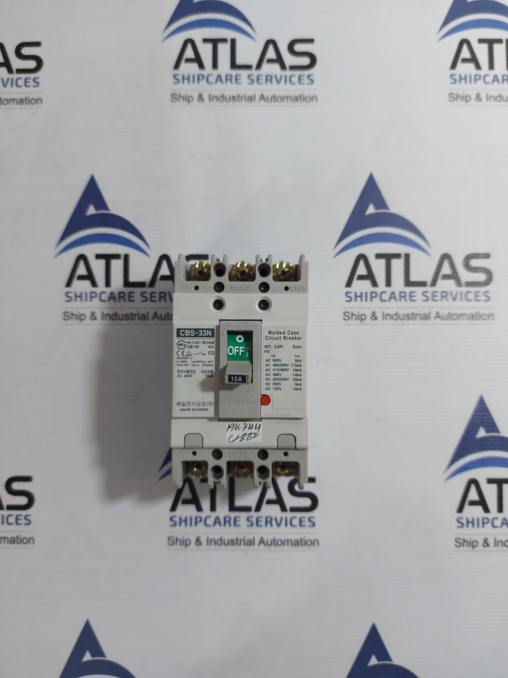 CHEIL CBS-33N MOLDED CASE CIRCUIT BREAKER 3 POLE 15A – Atlas Shipcare ...