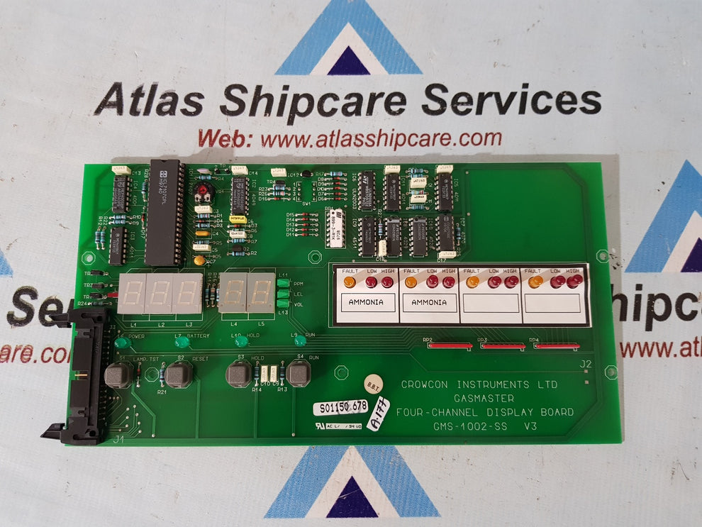 Crowcon GMS-1002-SS Gasmaster Four Channel Display Board – Atlas Shipcare Services