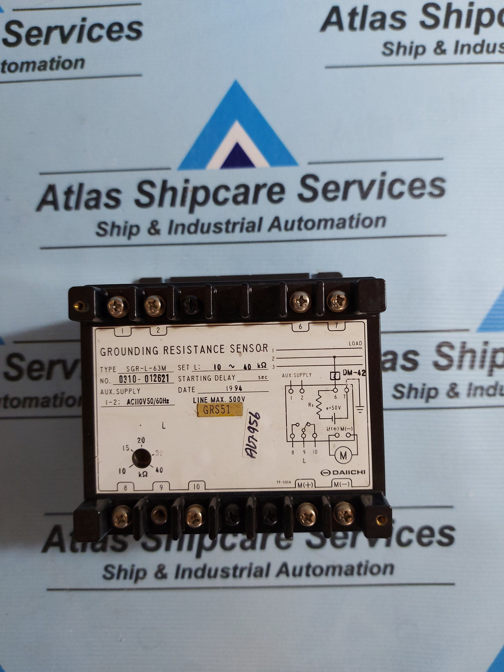 DAIICHI SGR-L-63M GROUNDING RESISTANCE SENSOR – Atlas Shipcare Services