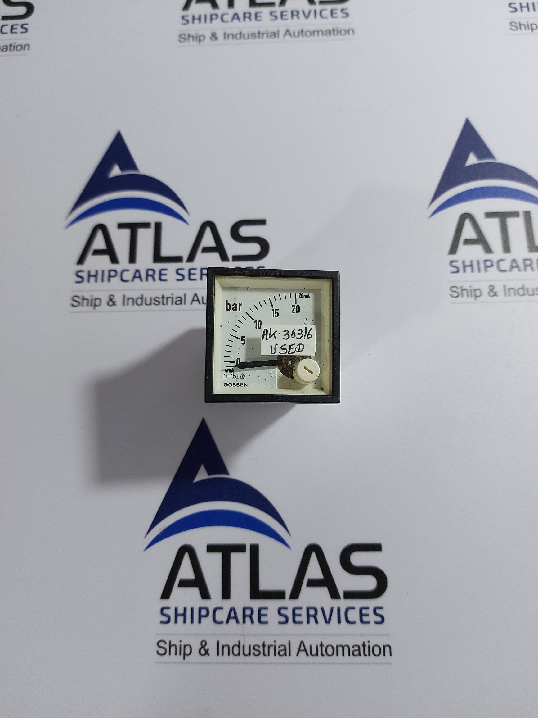 GOSSEN ANALOG PANEL METER 0-20 BAR 4-20mA – Atlas Shipcare Services