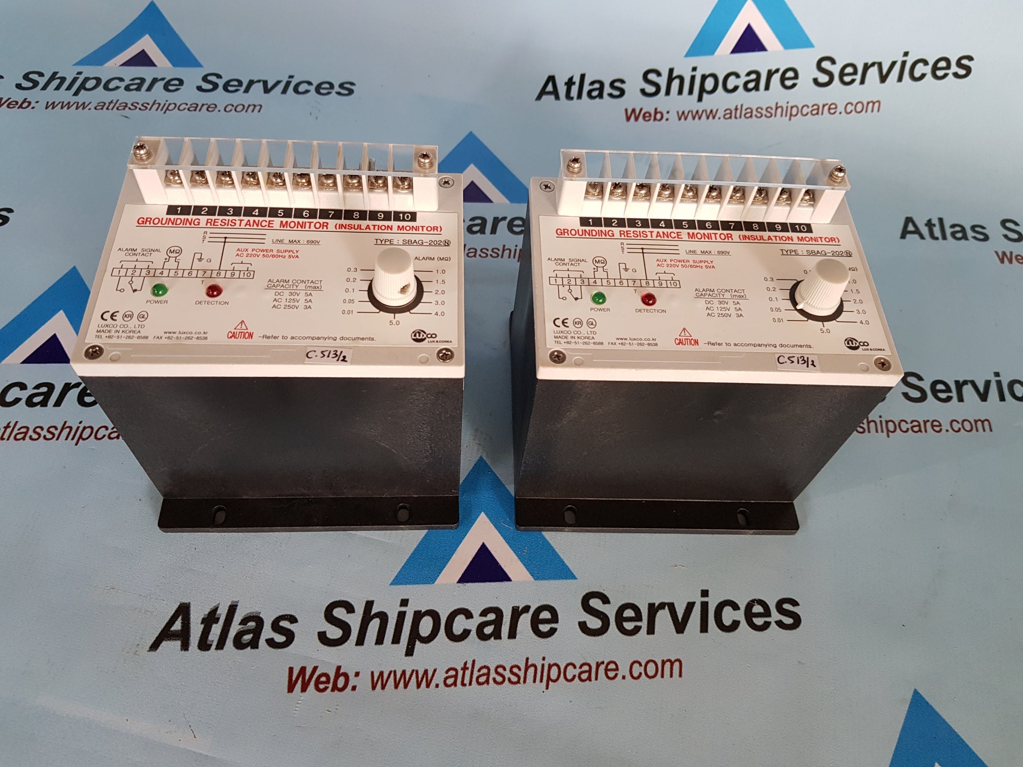 LUXCO SBAG-202 GROUNDING RESISTANCE INSULATION MONITOR – Atlas Shipcare ...