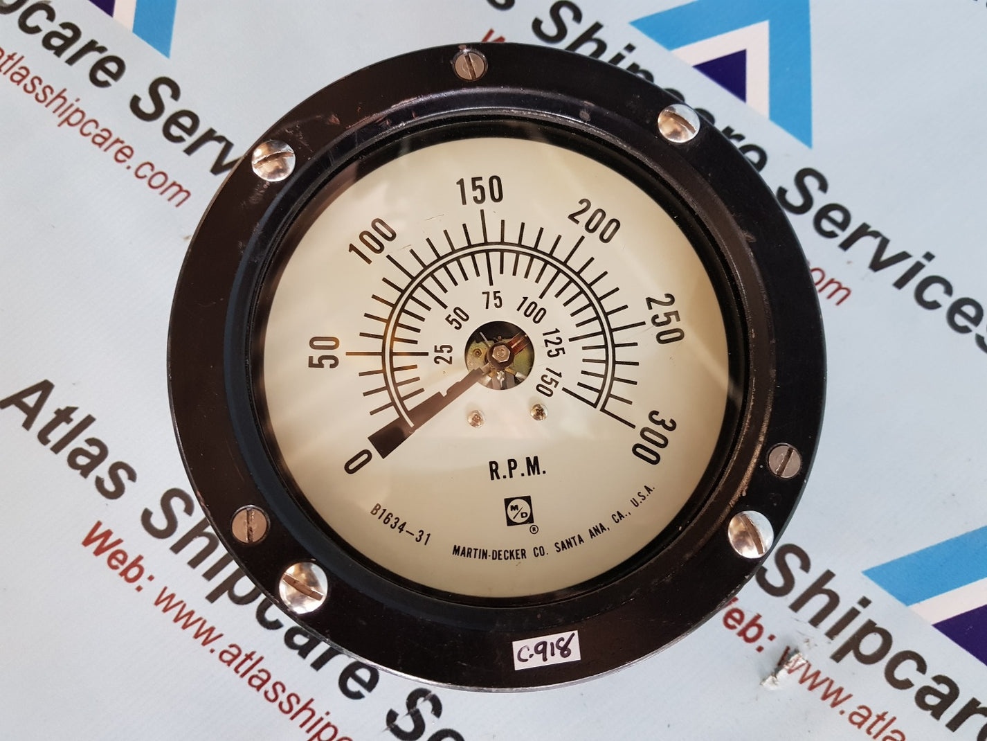 MARTIN-DECKER B1634-31 RPM METER GAUGE – Atlas Shipcare Services
