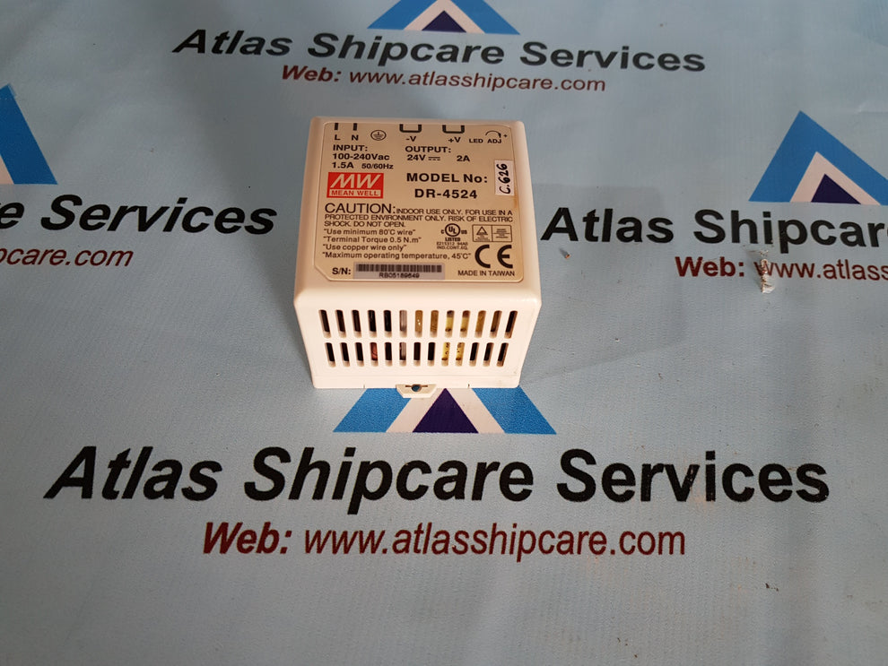 MEAN WELL DR-4524 AC TO DC DIN-RAIL POWER SUPPLY – Atlas Shipcare Services