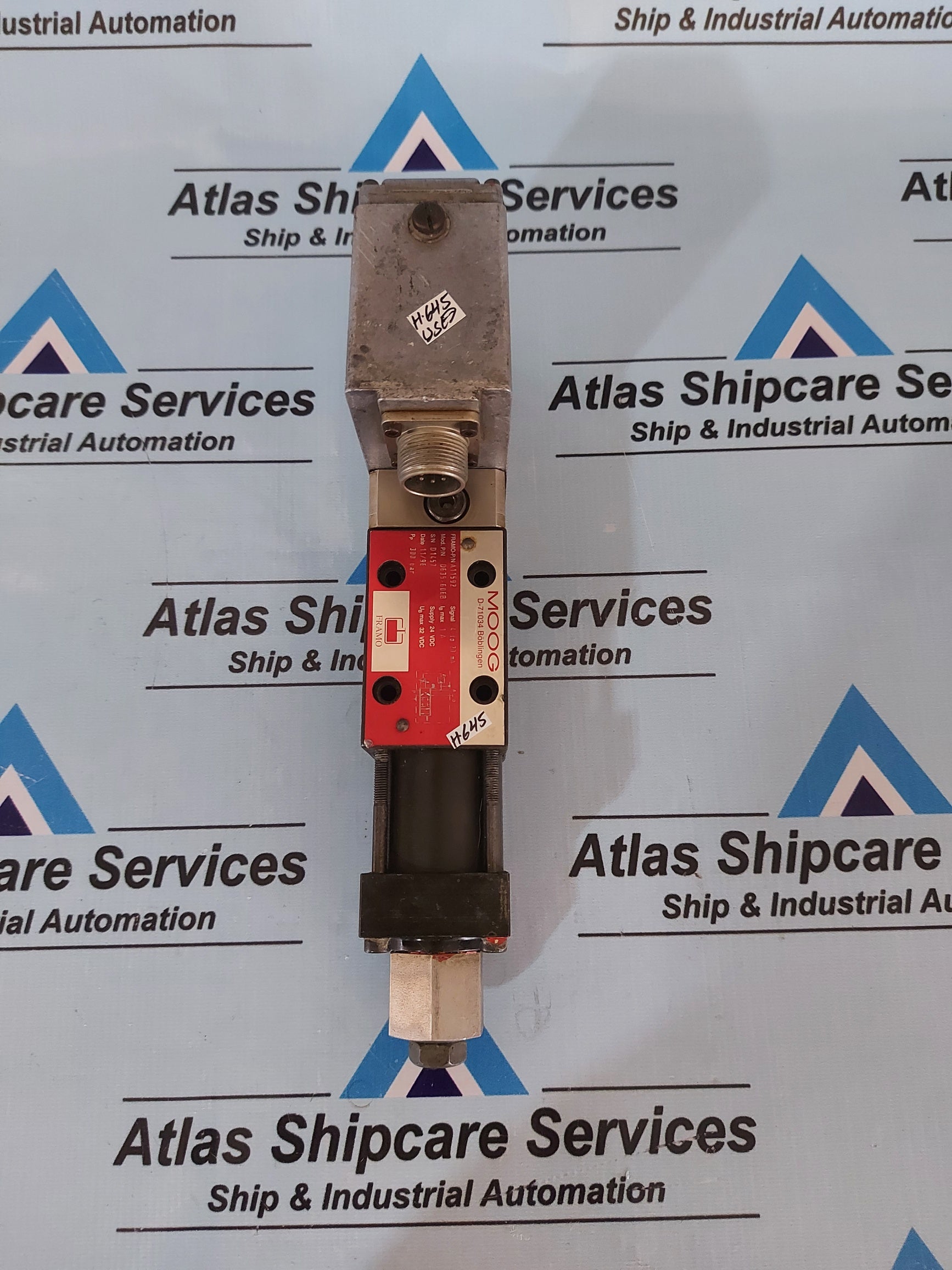 MOOG MOD.PD635-606B FRAMO-PA11592 SERVO VALVE – Atlas Shipcare Services