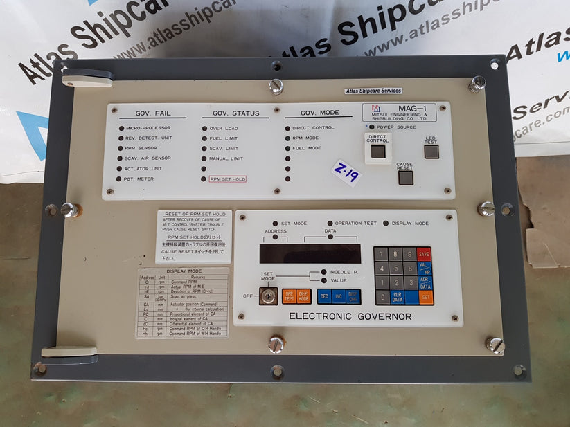 Mitsui Engineering MAG-1 Electronic Governor – Atlas Shipcare Services