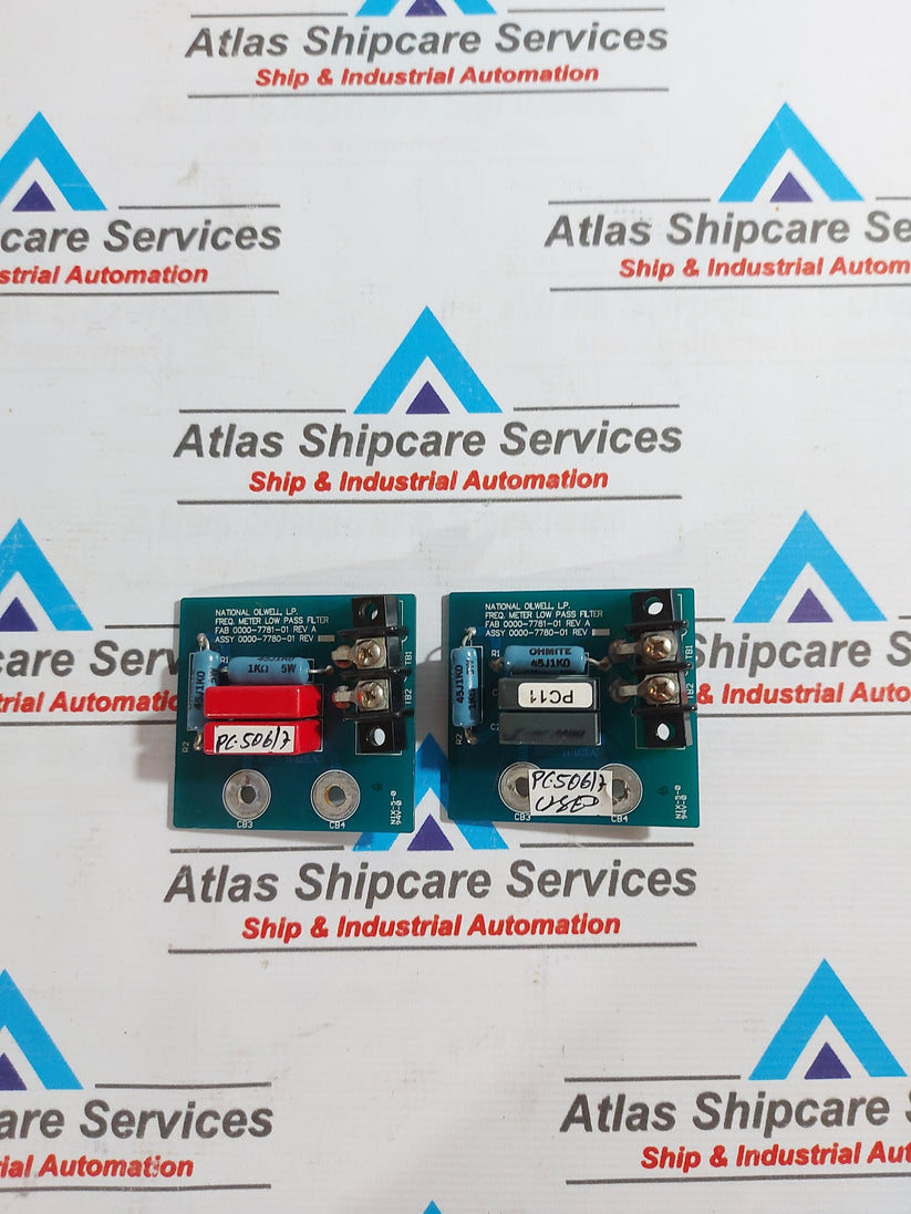 NATIONAL OILWELL 0000-7780-01 FREQ.METER LOW PASS FILTER PCB CARD ...