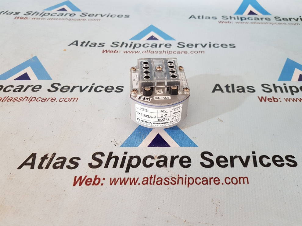 Omega Engineering TX1502A-K Thermocouple Transmitter – Atlas Shipcare ...