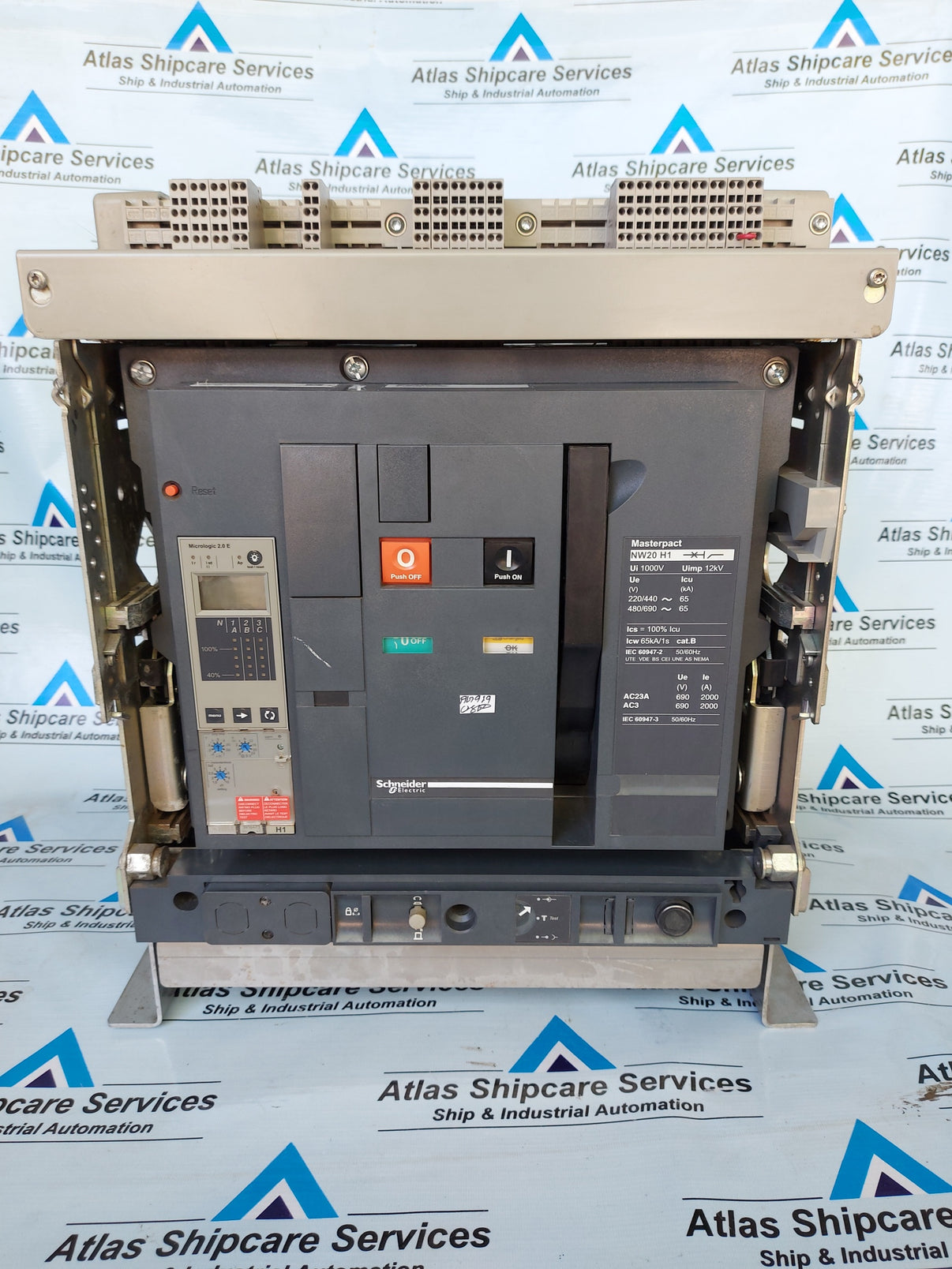 SCHNEIDER ELECTRIC MASTERPACT NW20 H1 AIR CIRCUIT BREAKER 2000AMP ...
