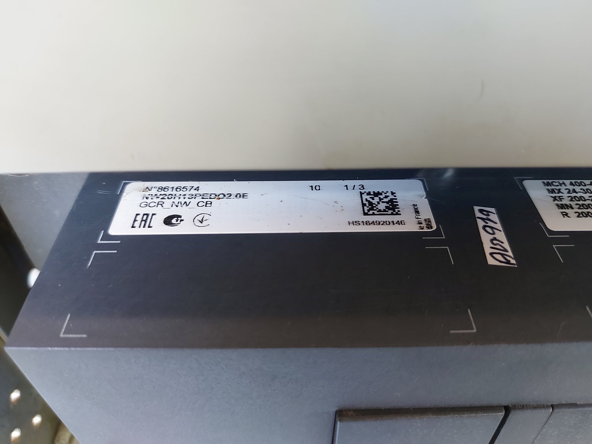 SCHNEIDER ELECTRIC MASTERPACT NW20 H1 AIR CIRCUIT BREAKER 2000AMP ...