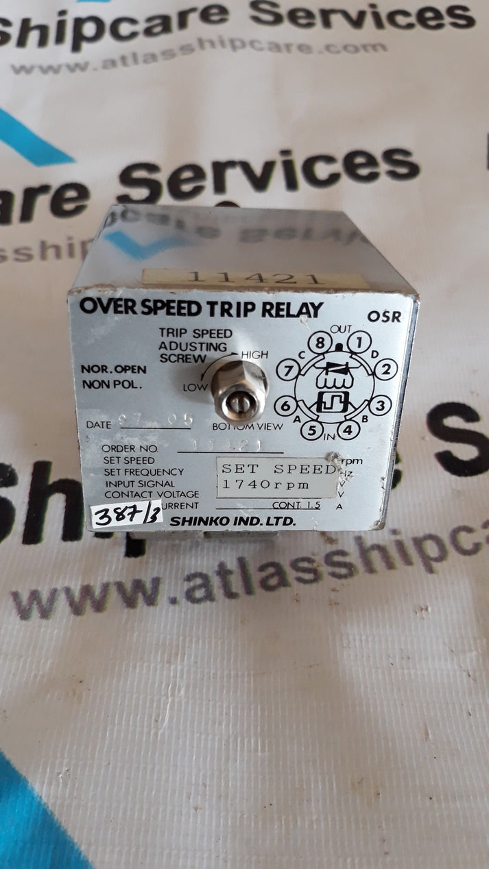 SHINKO OVER SPEED TRIP RELAY – Atlas Shipcare Services
