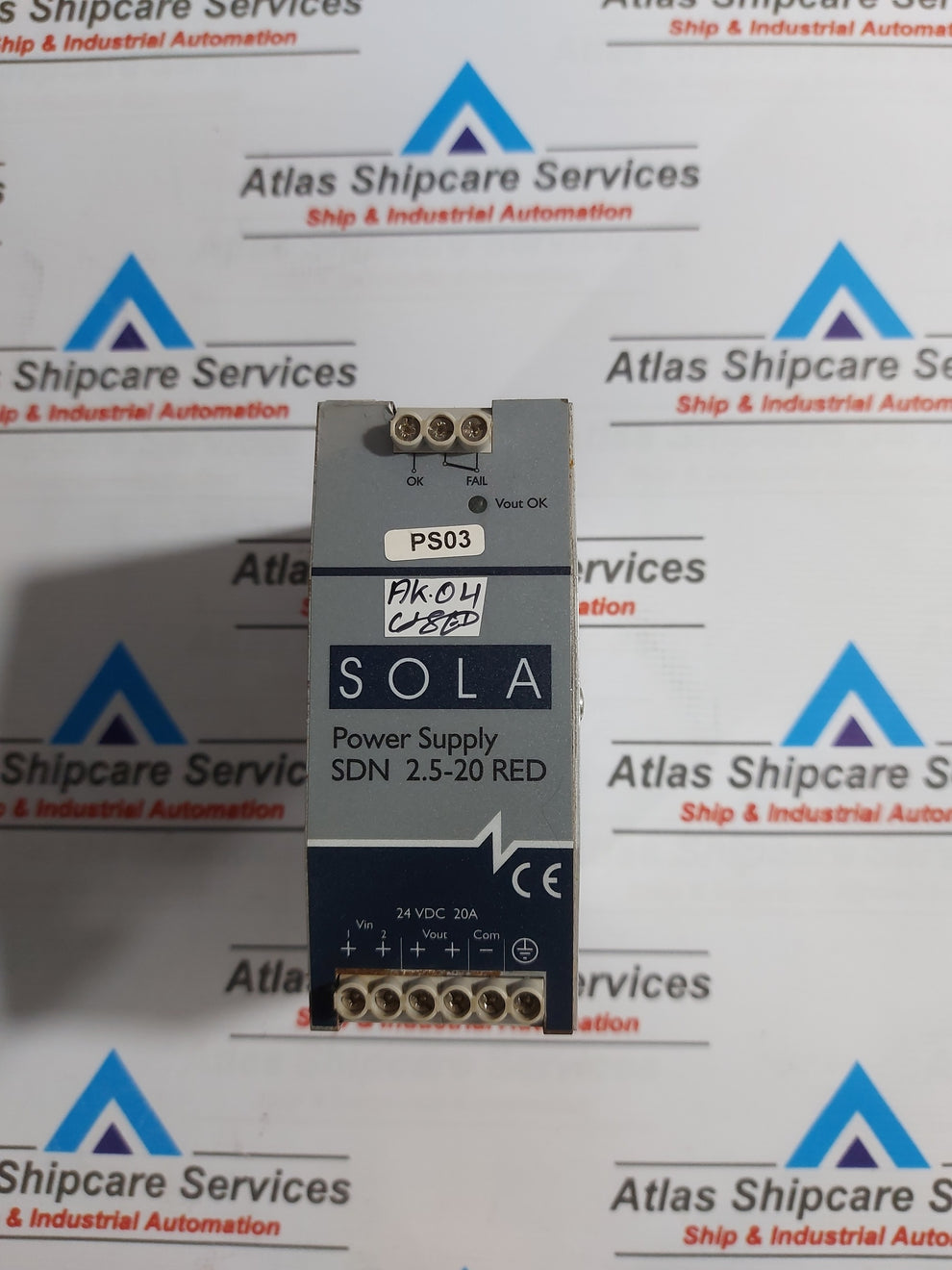 SOLA SDN 2.5-20 RED POWER SUPPLY 24VDC 20A – Atlas Shipcare Services