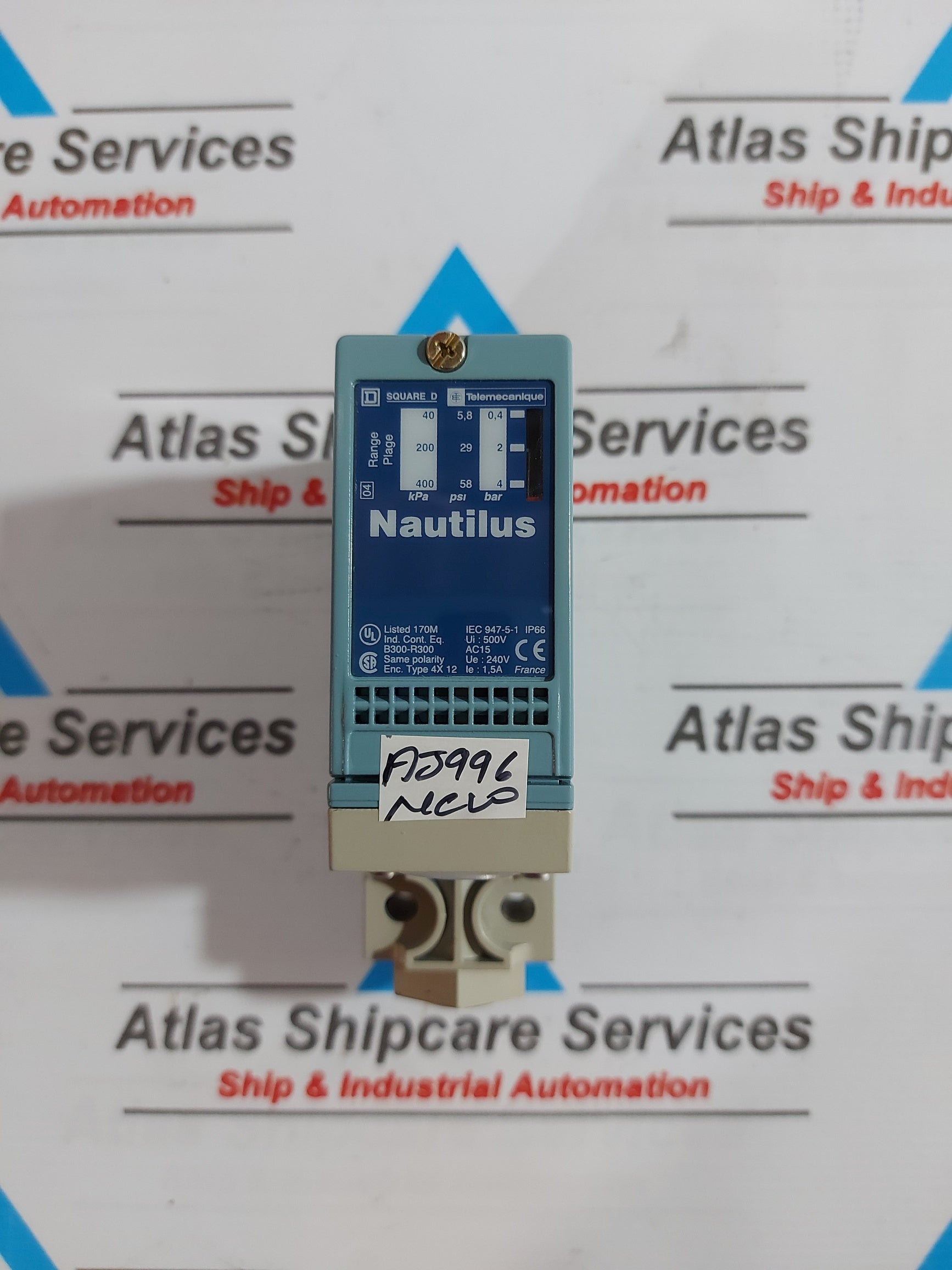 SQUARE D XML-A004A2S11 PRESSURE SWITCH 4 Bar 400 kPa – Atlas Shipcare ...
