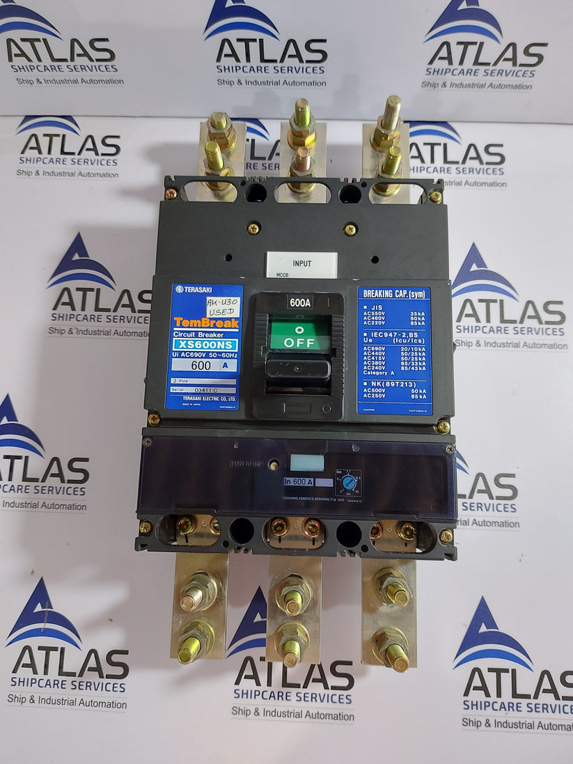TERASAKI XS600NS TEMBREAK CIRCUIT BREAKER 3 POLE 600A – Atlas Shipcare ...