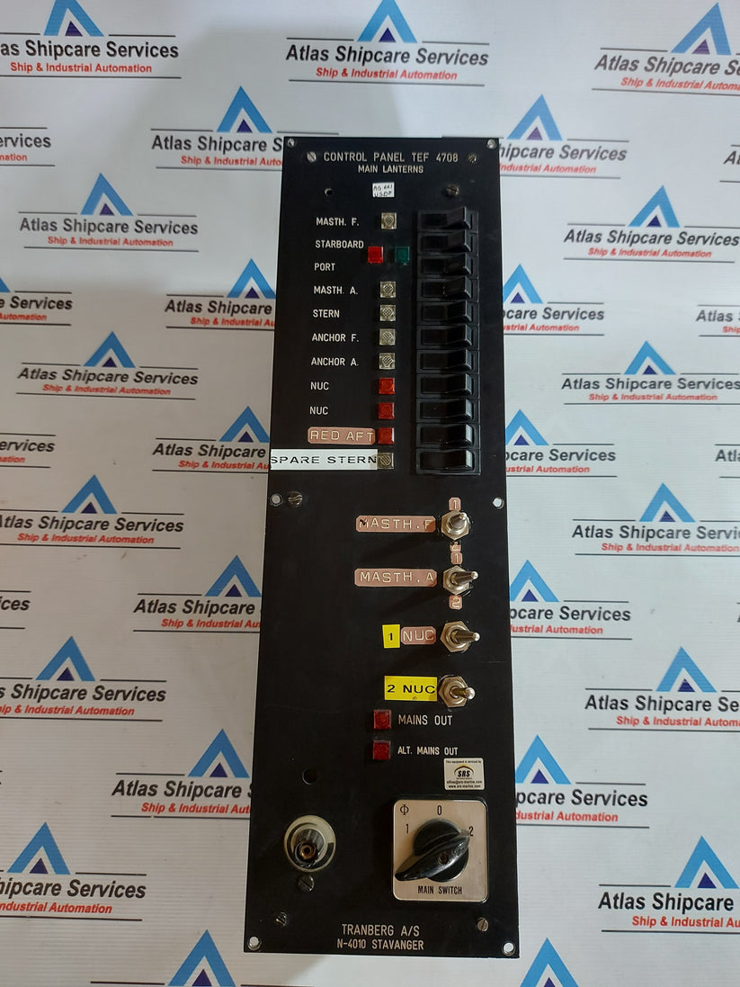 TRANBERG TEF 4708 CONTROL PANEL – Atlas Shipcare Services