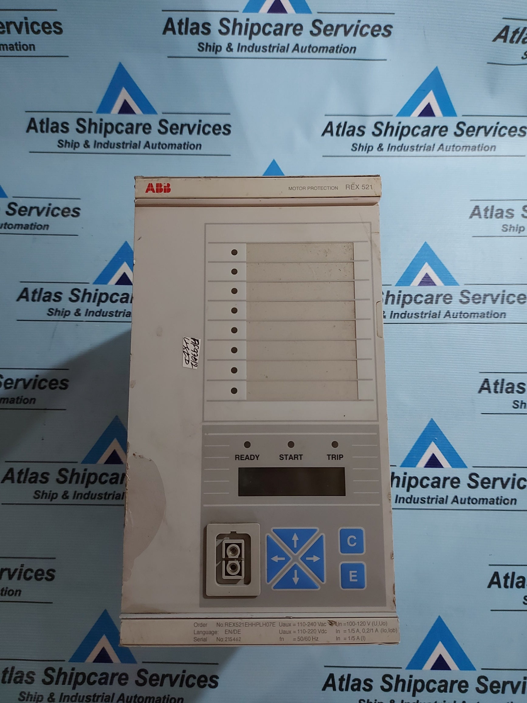 ABB REX 521 MOTOR PROTECTION RELAY REX521EHHPLH07E – Atlas Shipcare ...