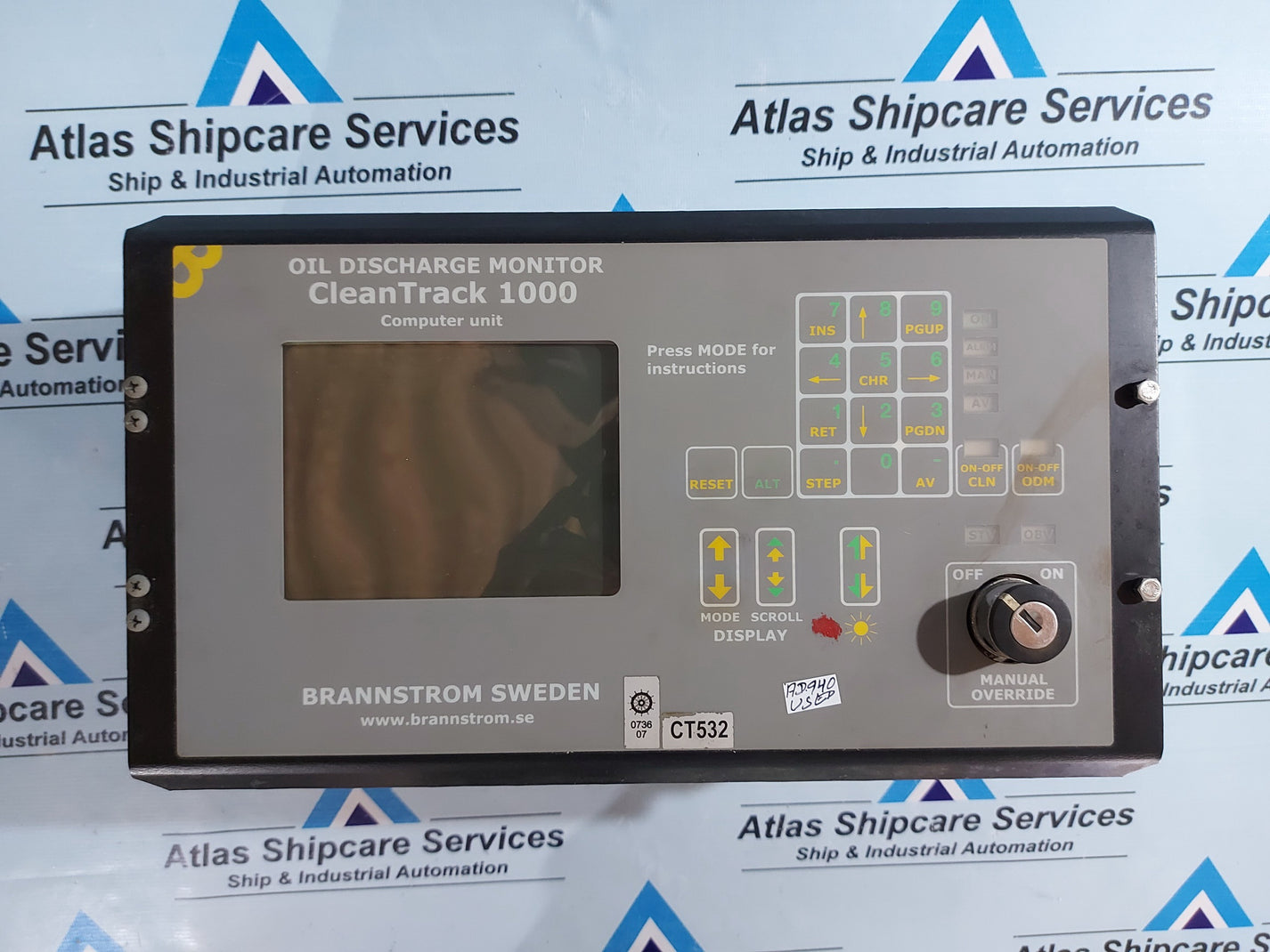 BRANNSTROM CLEANTRACK 1000 OIL DISCHARGE MONITOR COMPUTER UNIT – Atlas ...