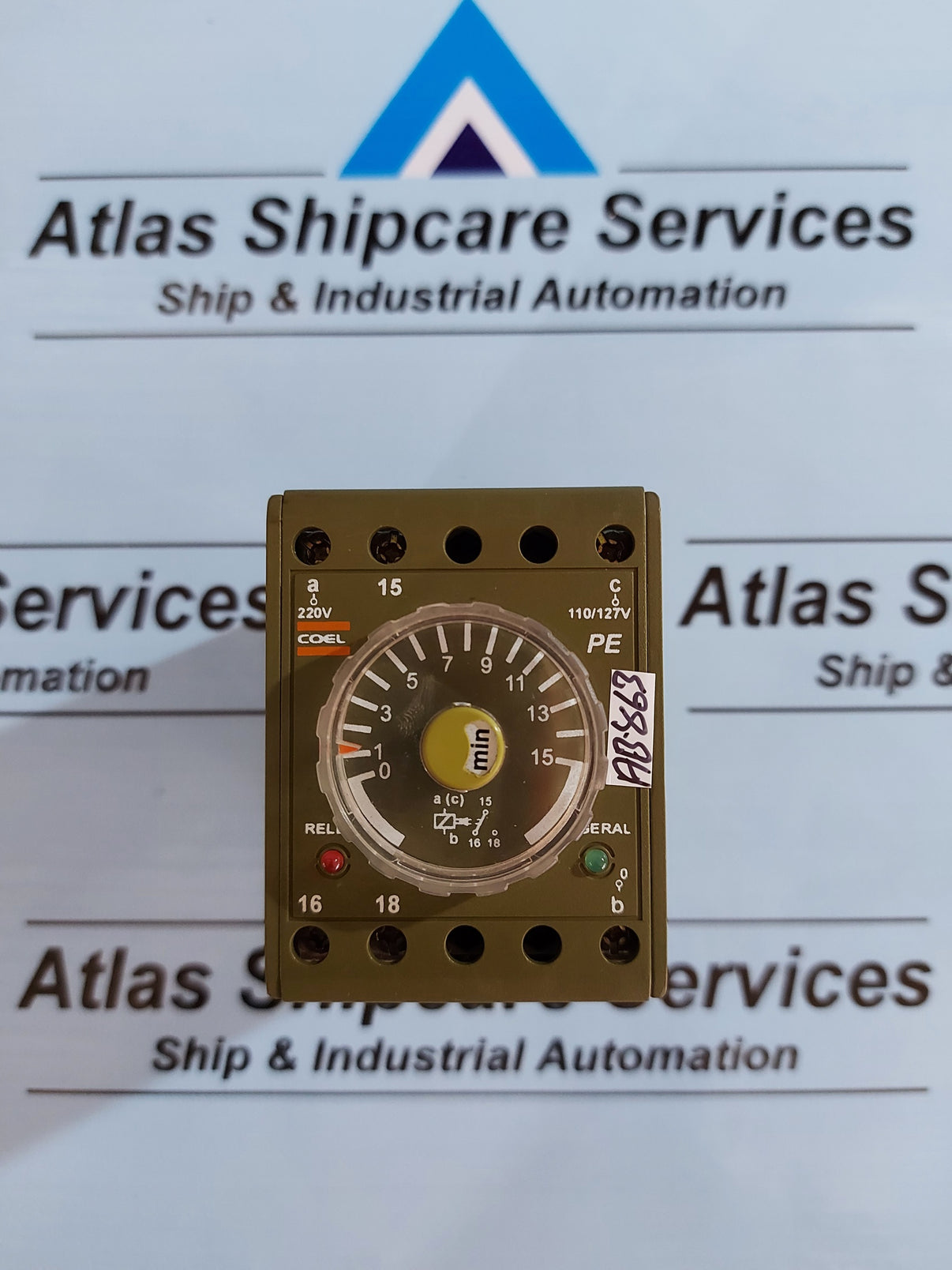 COEL PE TIMER RELAY 15 Min 110/220VAC – Atlas Shipcare Services