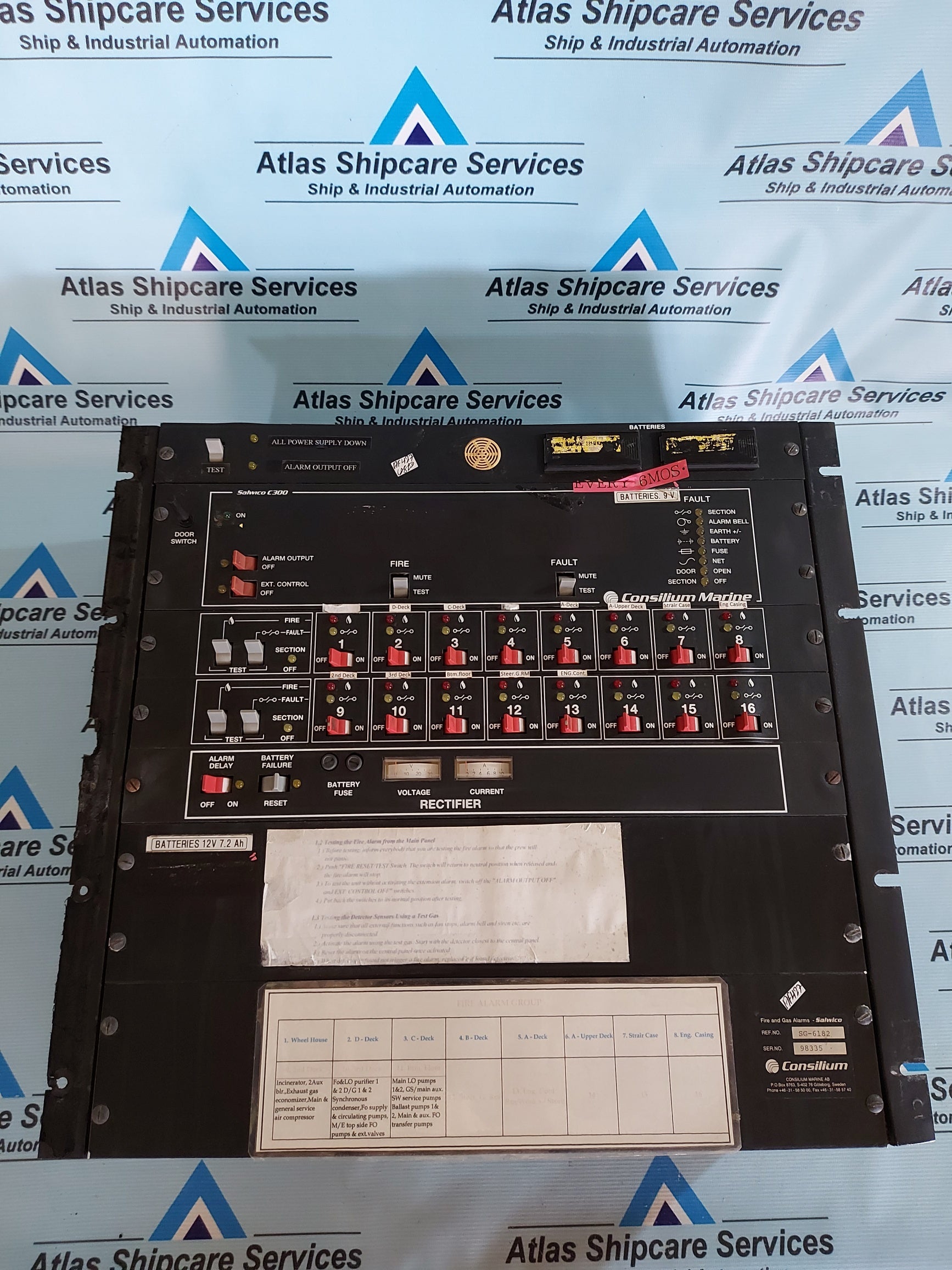 CONSILIUM SALWICO C300 FIRE DETECTION SYSTEM SG-6182 – Atlas Shipcare ...