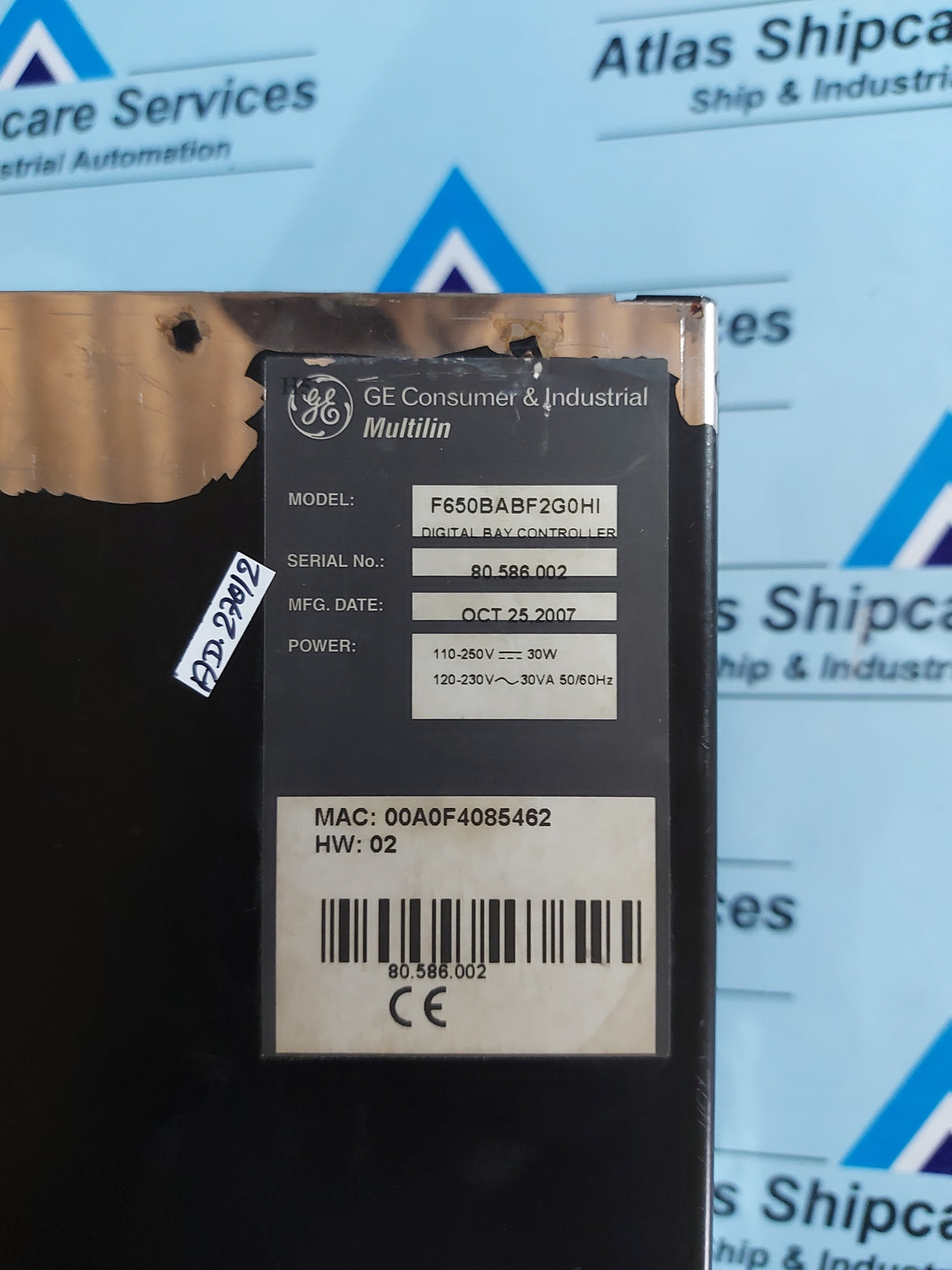 GE MULTILIN F650 DIGITAL BAY CONTROLLER F650BABF2G0HI – Atlas Shipcare ...