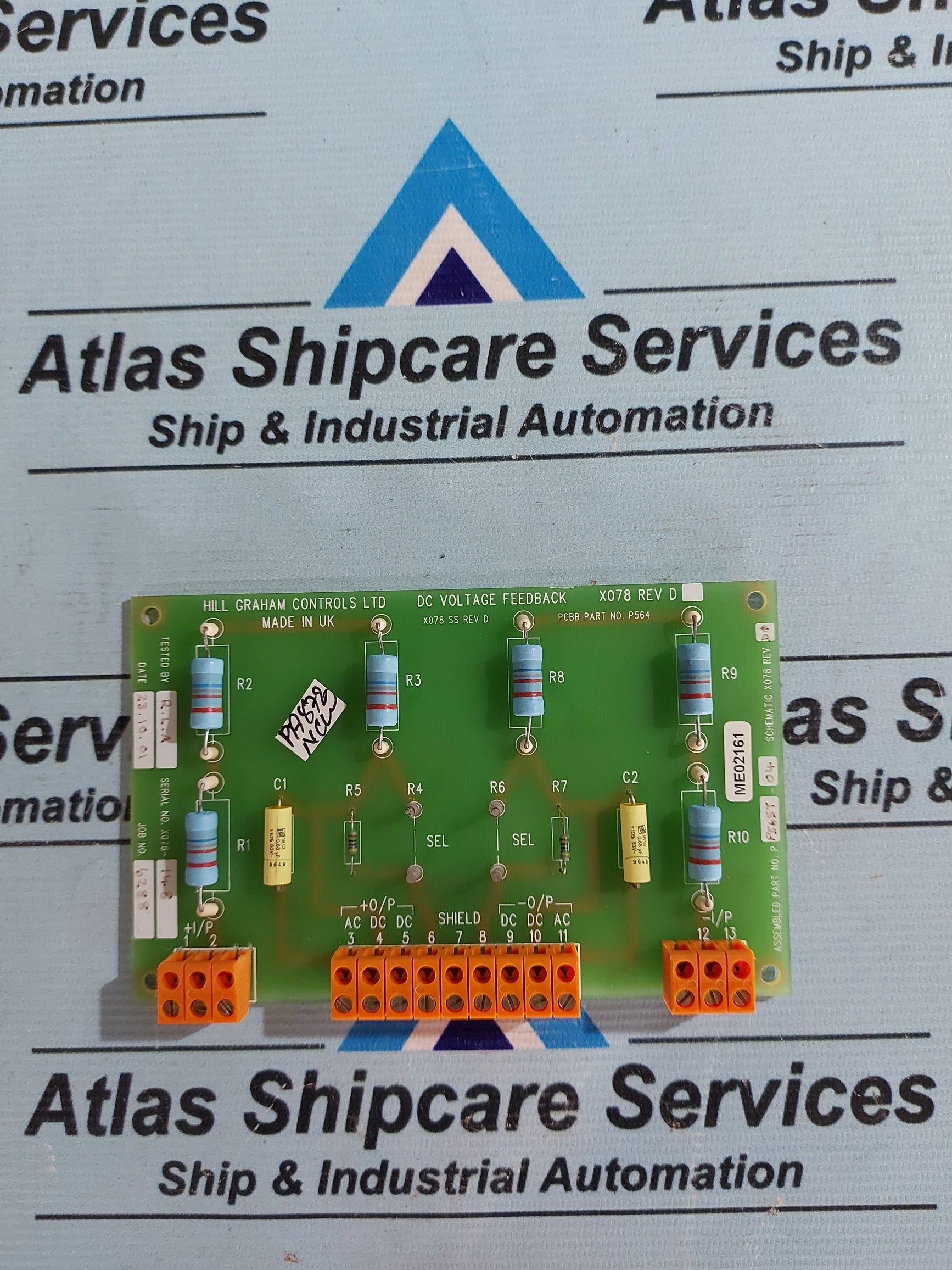 HILL GRAHAM CONTROLS DC VOLTAGE FEEDBACK X078 SS REV.D P565T-04 – Atlas ...