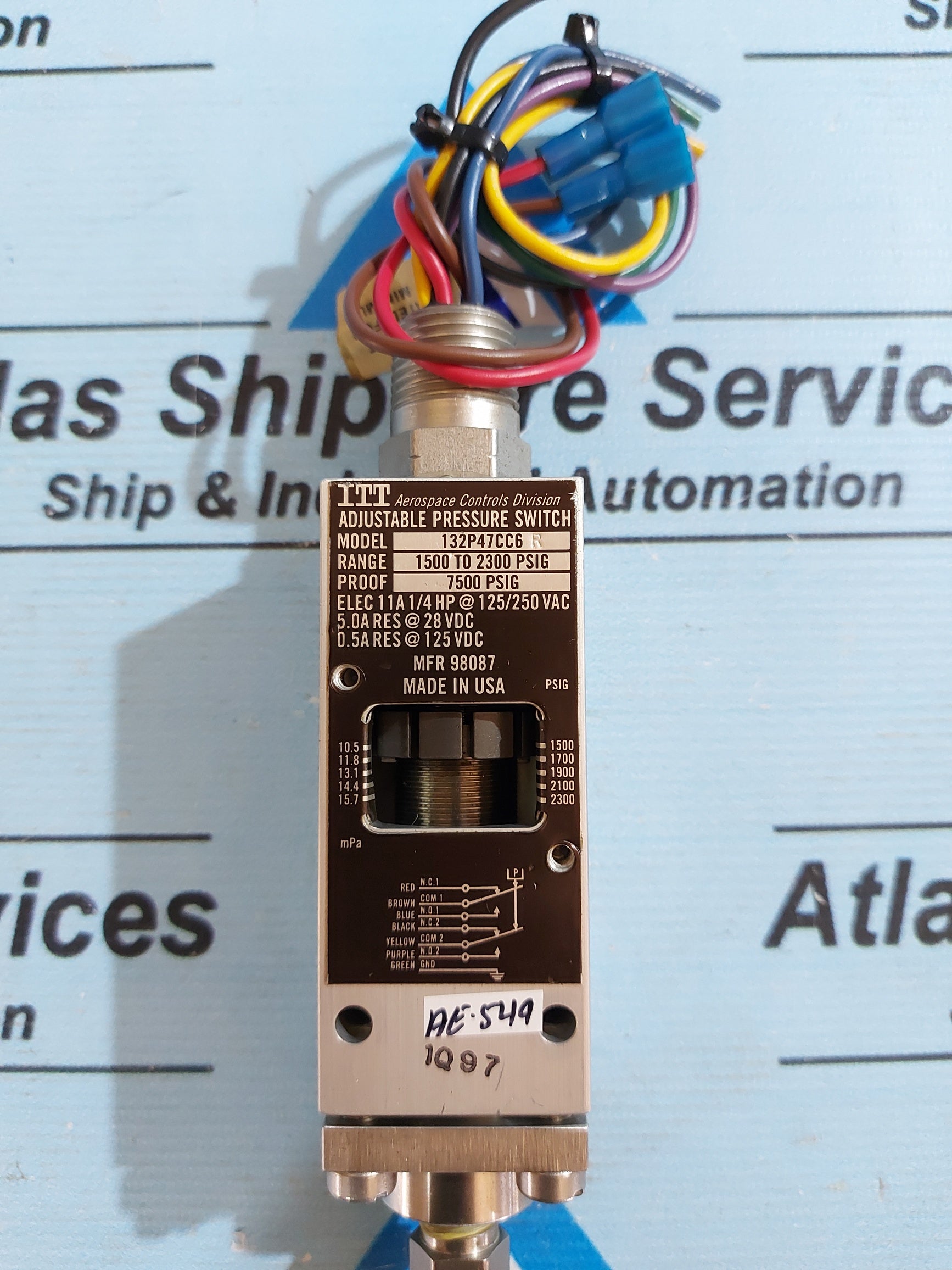 ITT 132P47CC6R ADJUSTABLE PRESSURE SWITCH – Atlas Shipcare Services