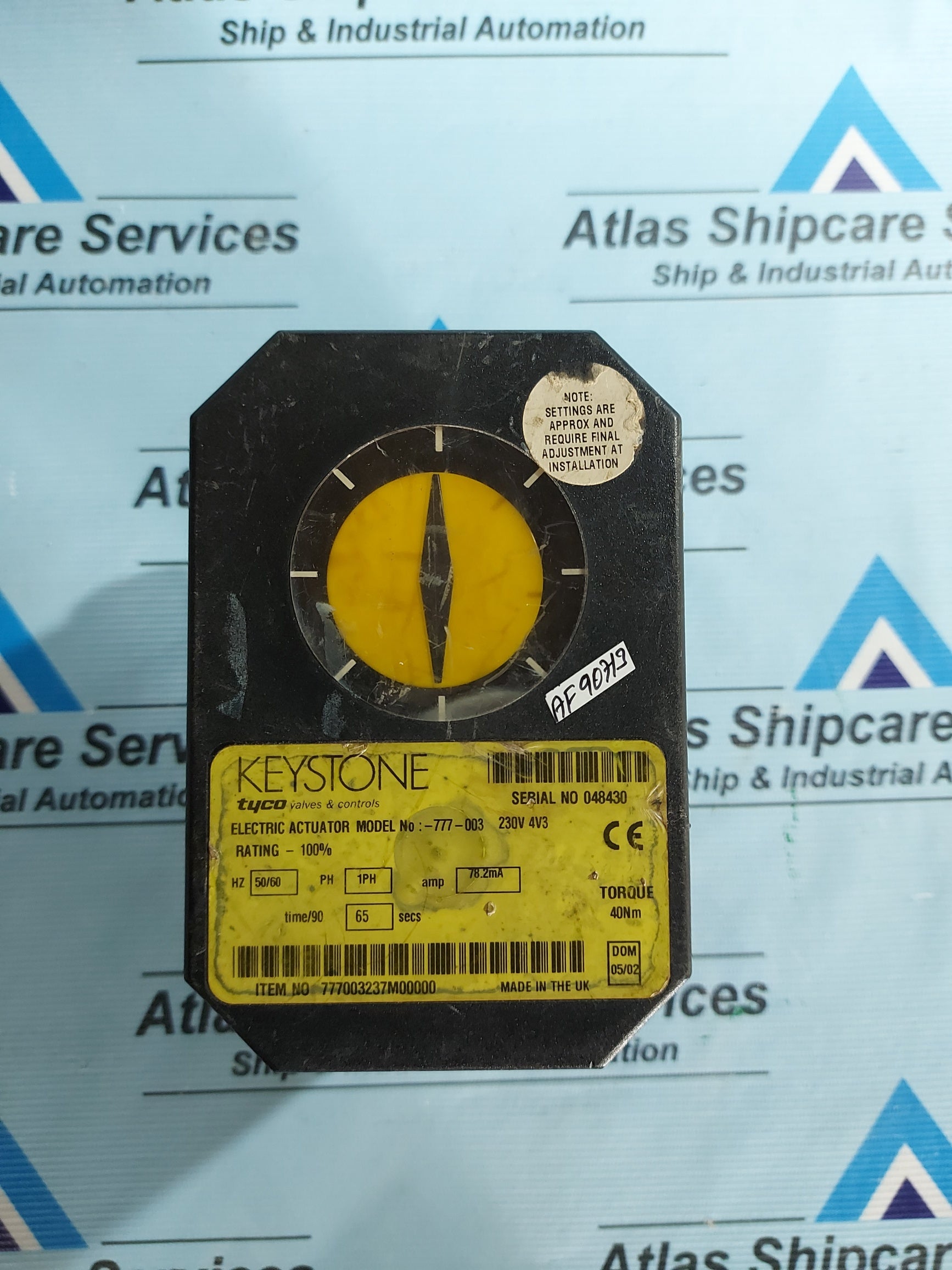 KEYSTONE ELECTRIC ACTUATOR 777-003 – Atlas Shipcare Services