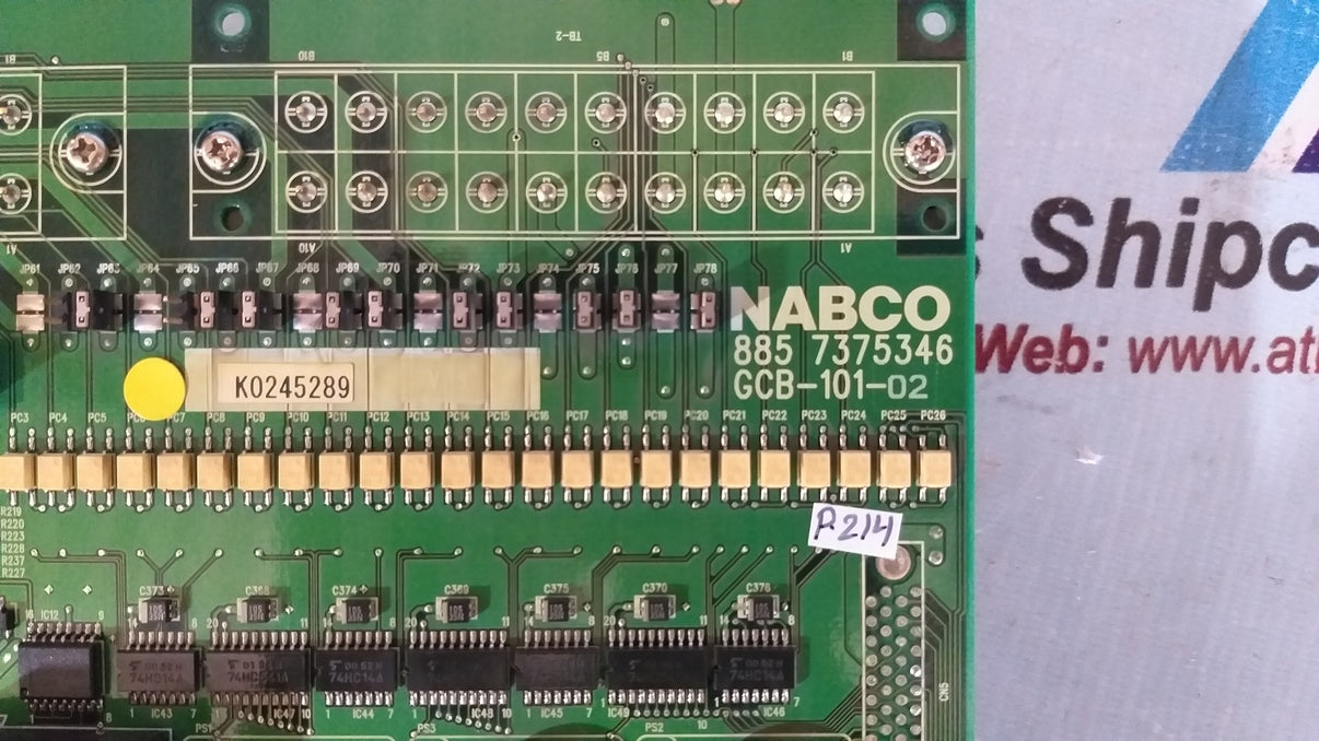 Nabco GCB-101-02 885 7375346 Pcb Card – Atlas Shipcare Services