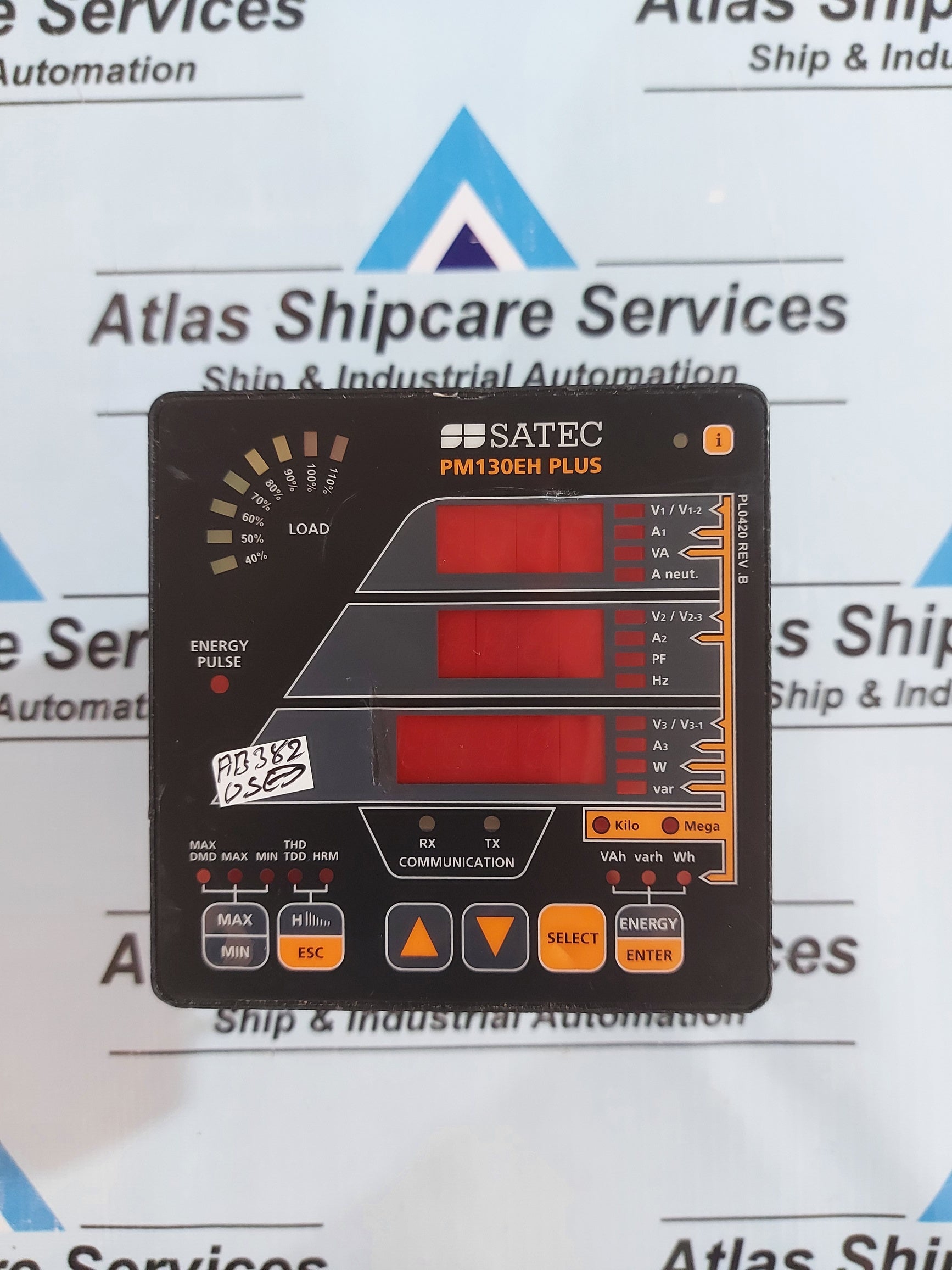 SATEC PM130EH PLUS MULTI-FUNCTION 3-PHASE POWER METER – Atlas Shipcare ...
