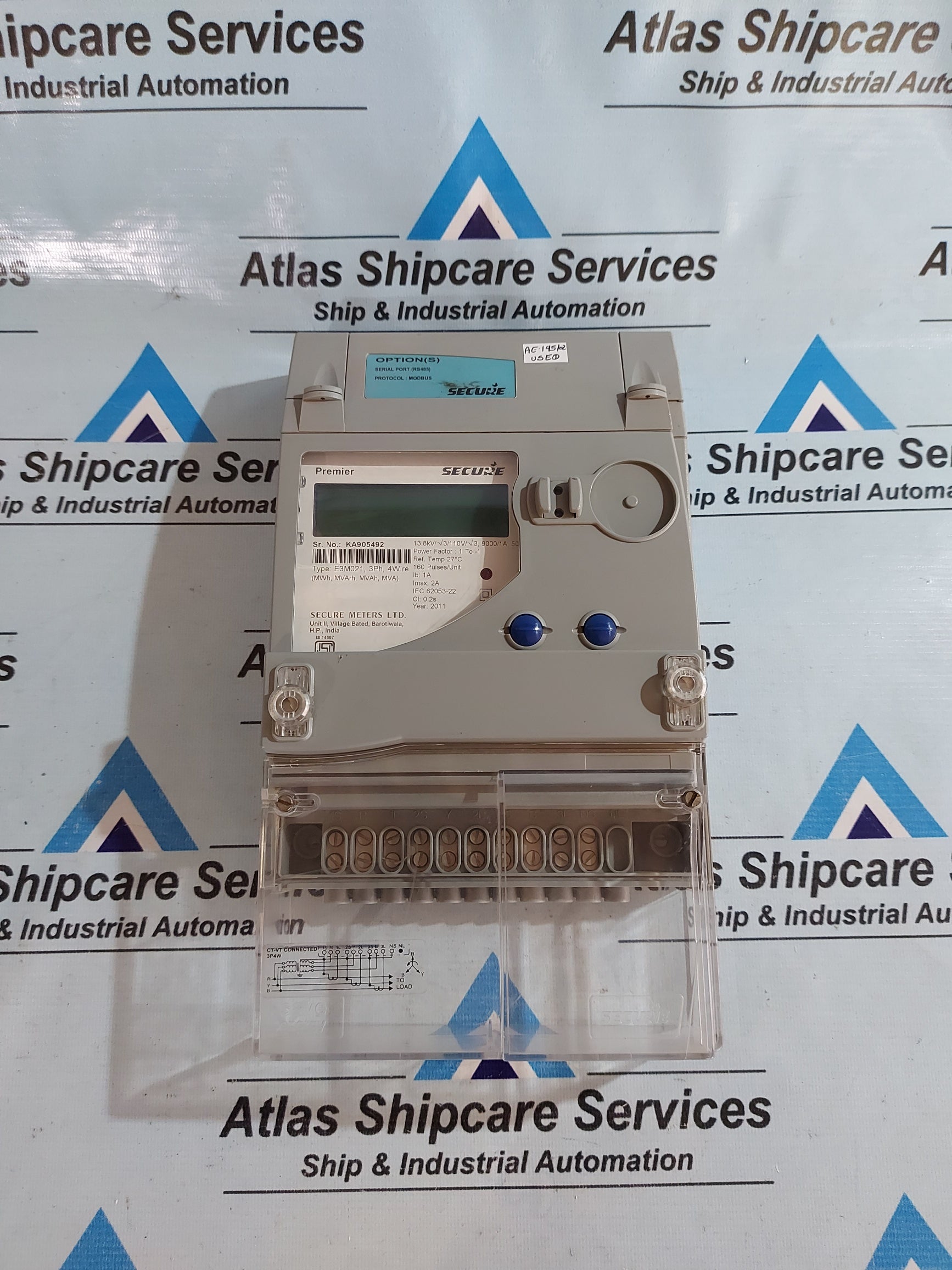 SECURE METERS PREMIER E3M021,3PH,4WIRE – Atlas Shipcare Services