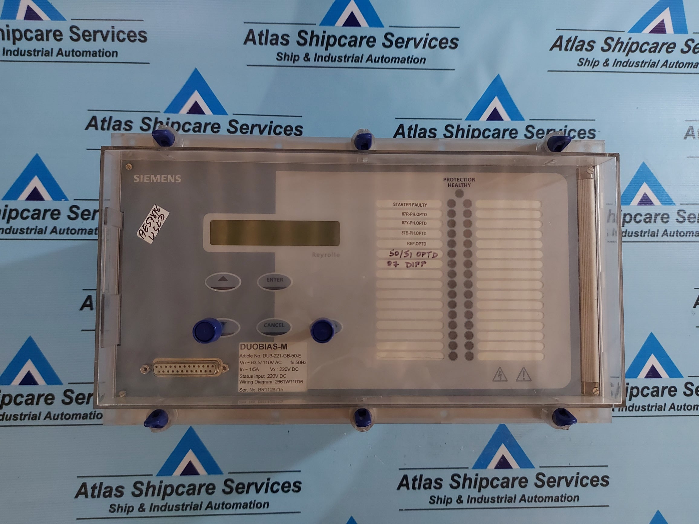 SIEMENS DUOBIAS-M DU3-221-GB-50-E REYROLLE PROTECTION RELAY – Atlas ...