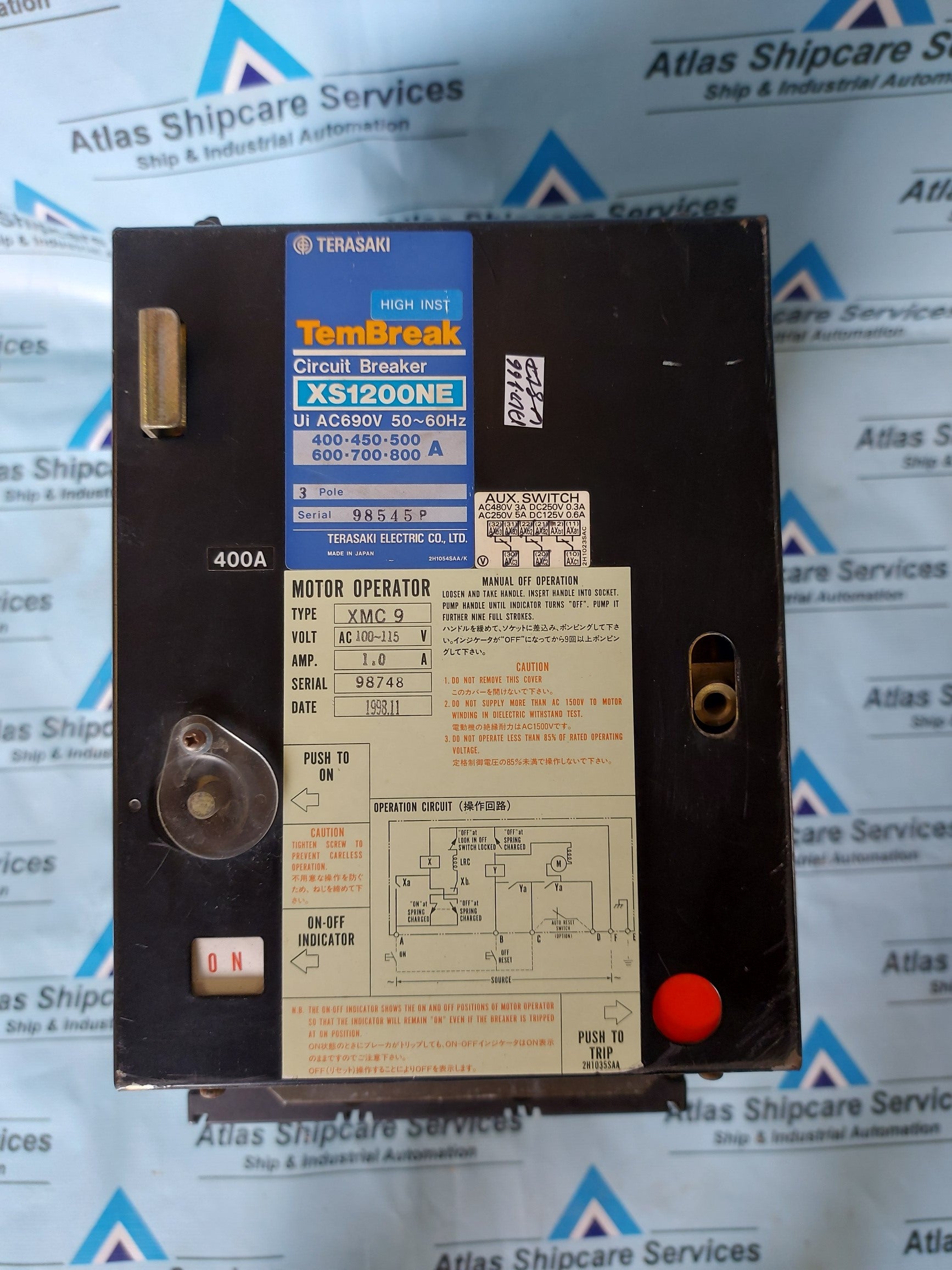 TERASAKI TEMBREAK XS1200NE CIRCUIT BREAKER – Atlas Shipcare Services