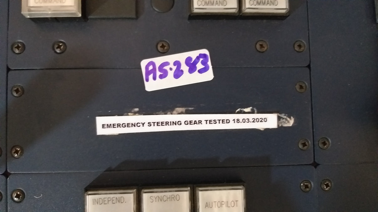 Ulstein Rolls-Royce CP06-140 Emergency Steering Gear Control Panel ...