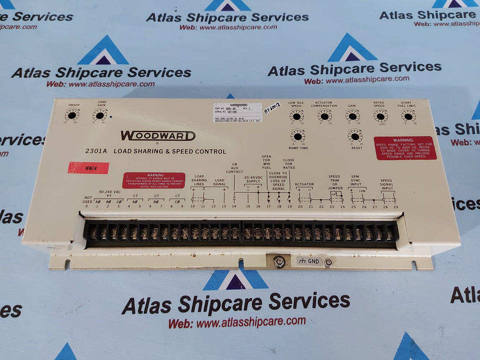 WOODWARD 9906-061 2301A LOAD SHARING & SPEED CONTROL – Atlas Shipcare ...